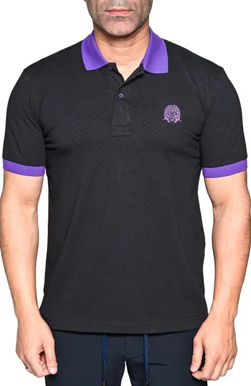 MACEOO Mozartsquaretip Stretch Nylon Polo - Black