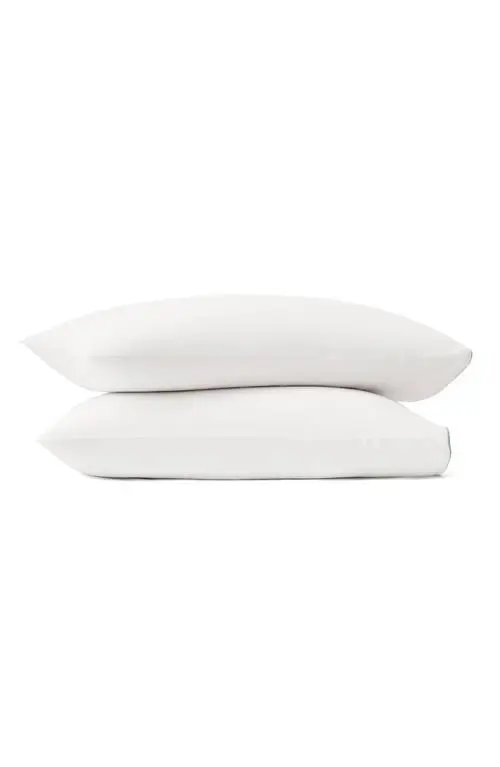 BOLL & BRANCH Signature Set Of 2 Piped Edge Pillowcases - White/shore