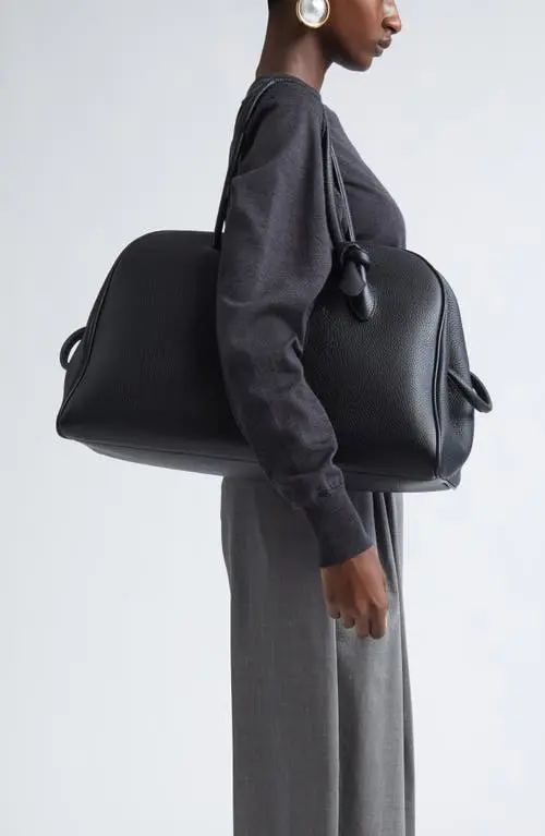 Jacquemus Le Grand Turismo Leather Bowling Bag - Black