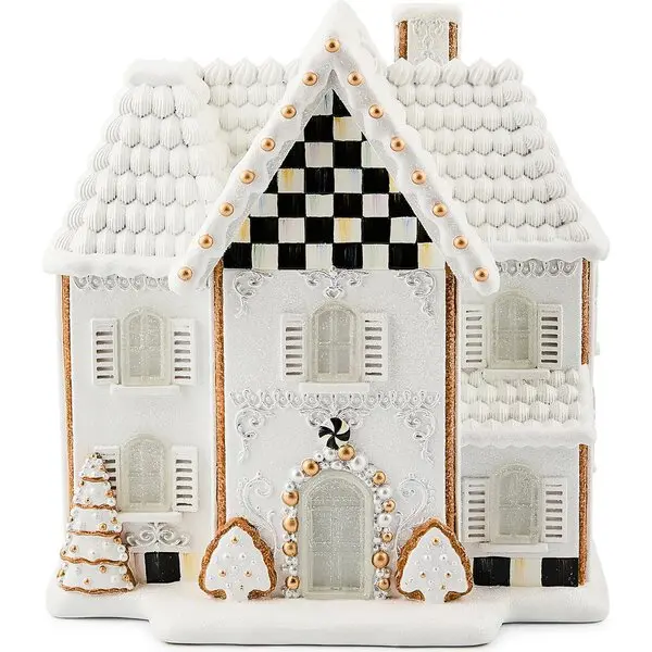 MACKENZIE-CHILDS Gingerbread Illuminated Manor - White