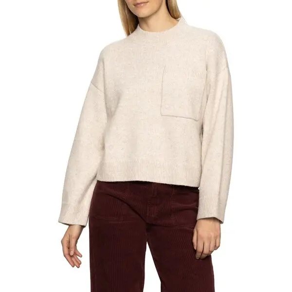 Sanctuary Chest Pocket Crewneck Sweater