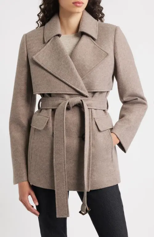 Bernardo Sullivan Double-breasted Belted Coat