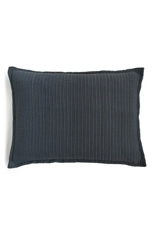 POM POM AT HOME Chatham Cotton Sham - Navy