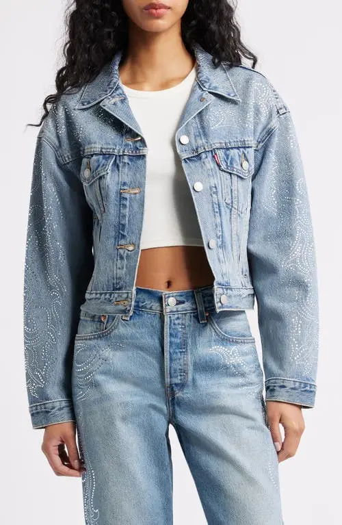 LEVI'S Shrunken '90s Denim Trucker Jacket - Denim Venom Trucker