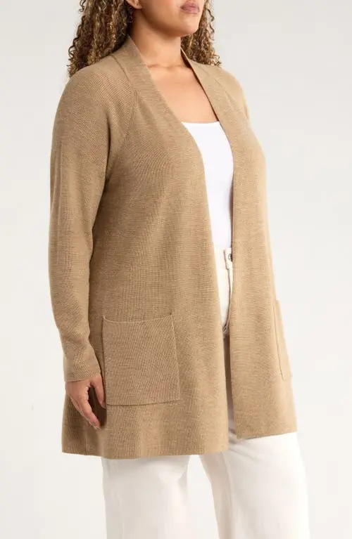 Eileen Fisher Open Front Wool Cardigan