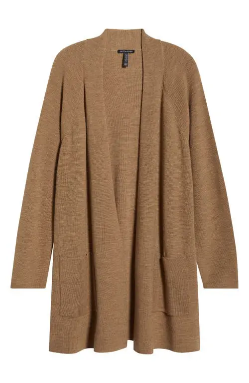 Eileen Fisher Open Front Wool Cardigan