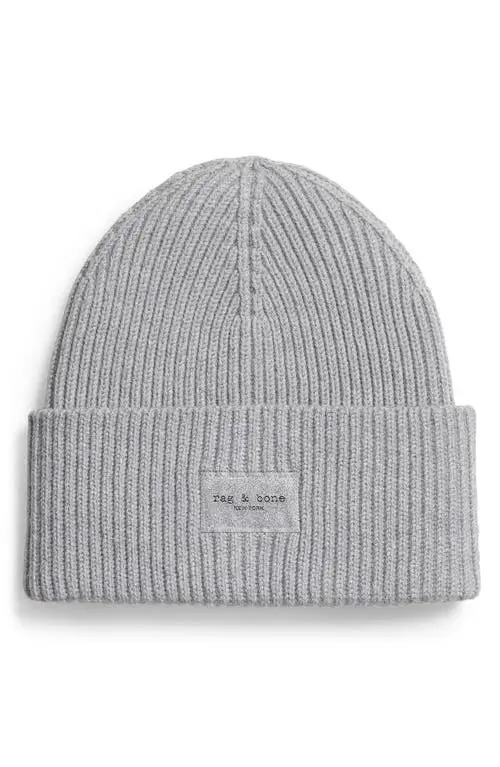 Rag & Bone Metallic Wool Blend Beanie - Silver