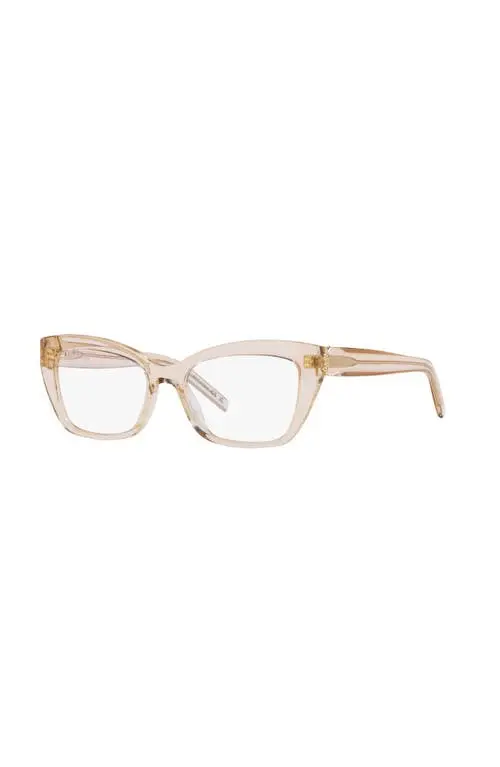 Saint Laurent 53mm Rectangle Optical Glasses - Pink