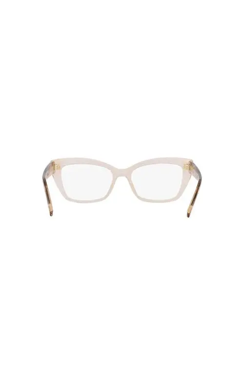 Saint Laurent 53mm Rectangle Optical Glasses - Pink