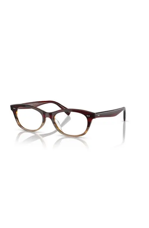 Oliver Spencer 51mm Square Frame Glasses - Red