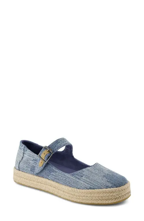Toms Carolina Espadrille Platform Mary Jane - Blue
