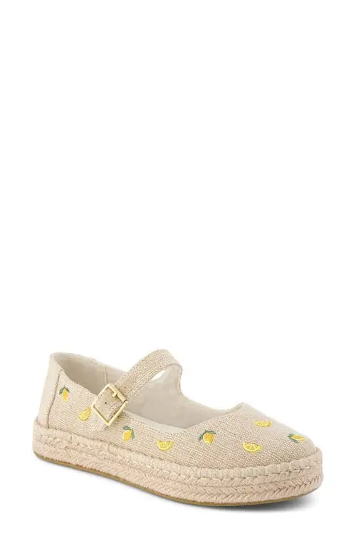 Toms Carolina Espadrille Platform Mary Jane - Natural