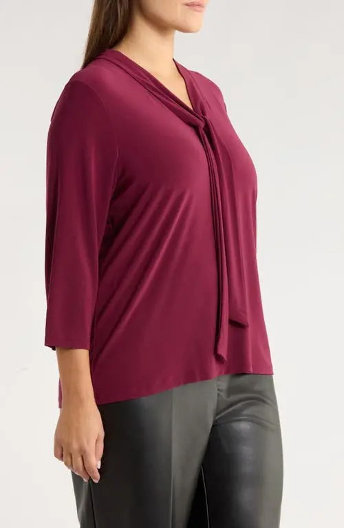 KASPER Tie Neck Top