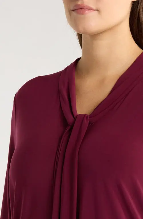 KASPER Tie Neck Top