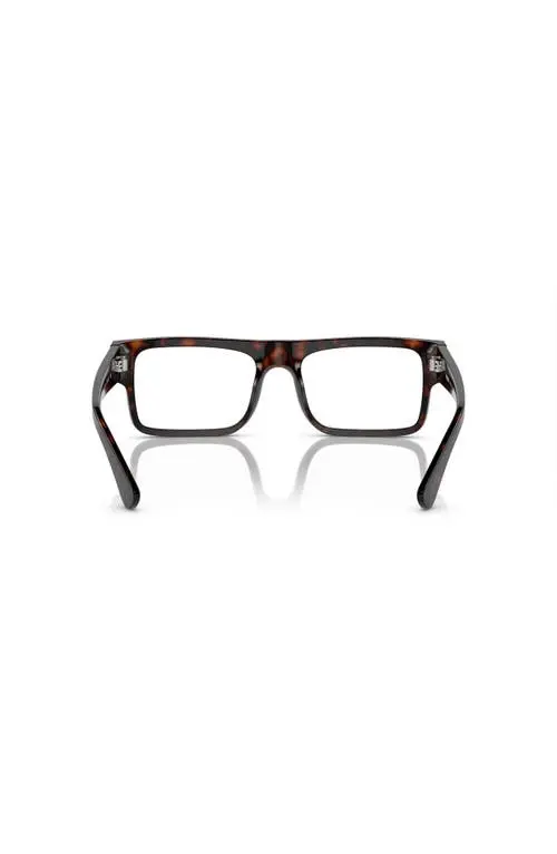 Prada 57mm Rectangle Optical Glasses - Tortoise