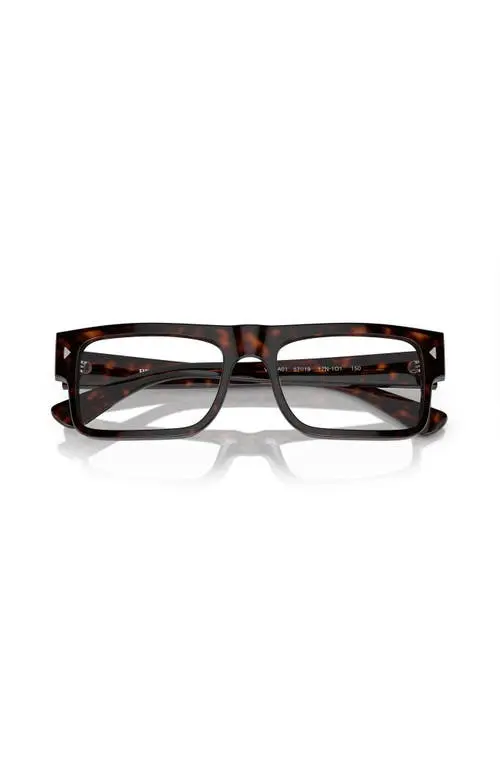 Prada 57mm Rectangle Optical Glasses - Tortoise