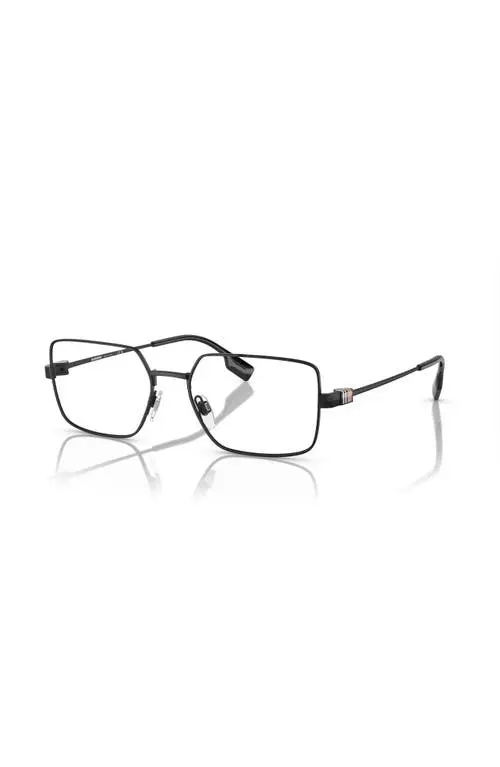 Burberry 56mm Rectangle Optical Glasses - Black