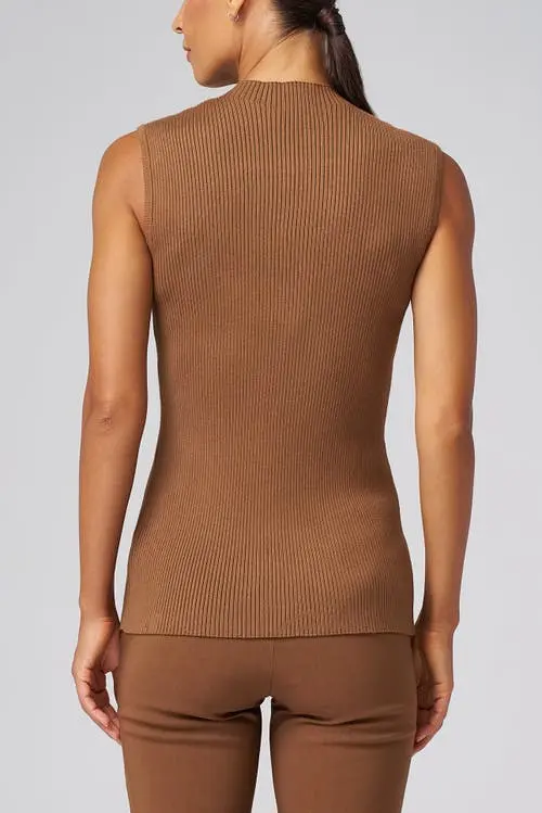 FRANNE GOLDE Modern Ribbed Shell - Camel