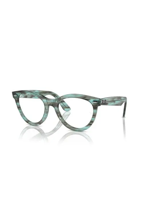 Ray-ban 51mm Round Eyeglasses - Green