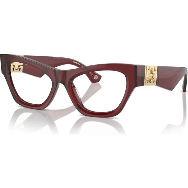 Burberry 51mm Cat Eye Optical Glasses - Red