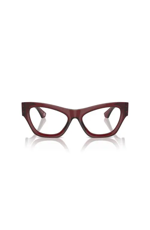 Burberry 51mm Cat Eye Optical Glasses - Red