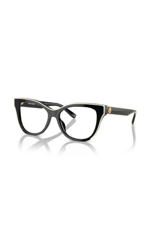 Tory Burch 54mm Cat Eye Optical Glasses - Black