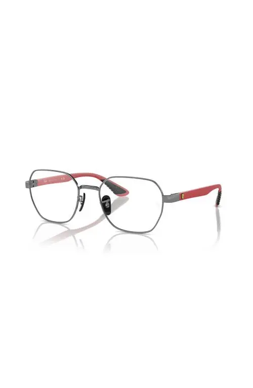 Ray-ban 54mm Irregular Eyeglasses - Silver/red
