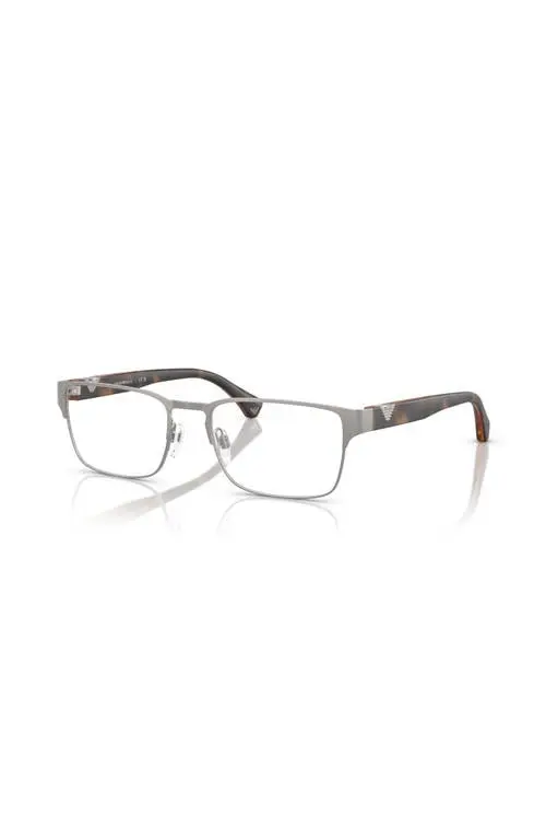 Emporio Armani 55mm Square Full Rim Eyeglasses - Grey
