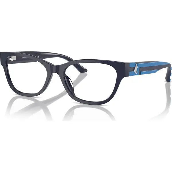 JIMMY CHOO 52mm Cat Eye Optical Glasses - Blue