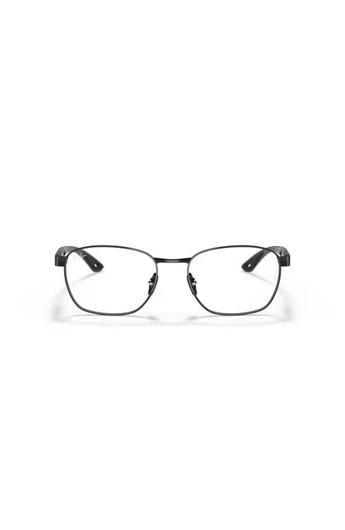 Ray-ban 54mm Rectangle Full Rim Eyeglasses - Black