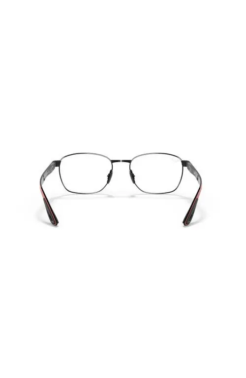 Ray-ban 54mm Rectangle Full Rim Eyeglasses - Black