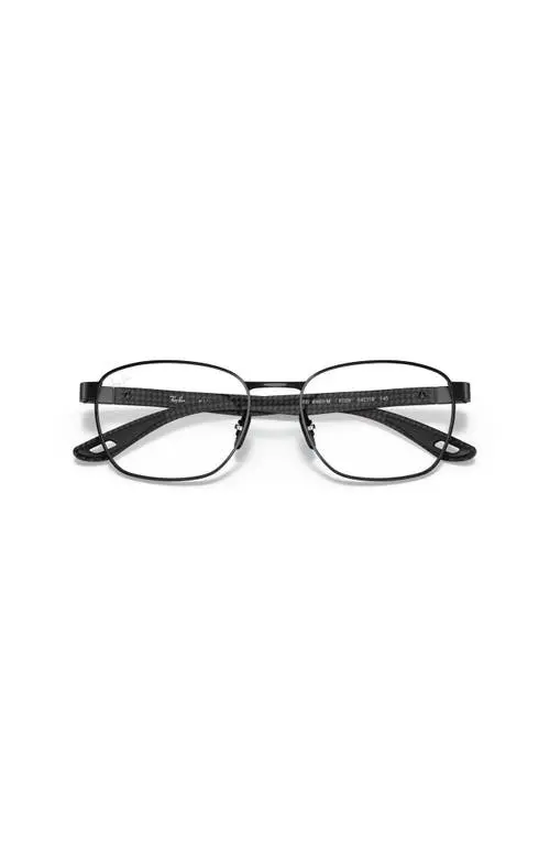 Ray-ban 54mm Rectangle Full Rim Eyeglasses - Black