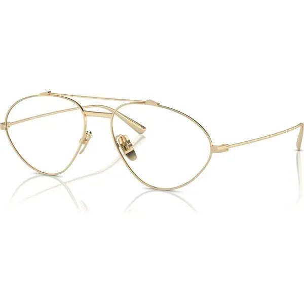 FERRARI 56mm Irregular Full Rim Optical Glasses - Gold