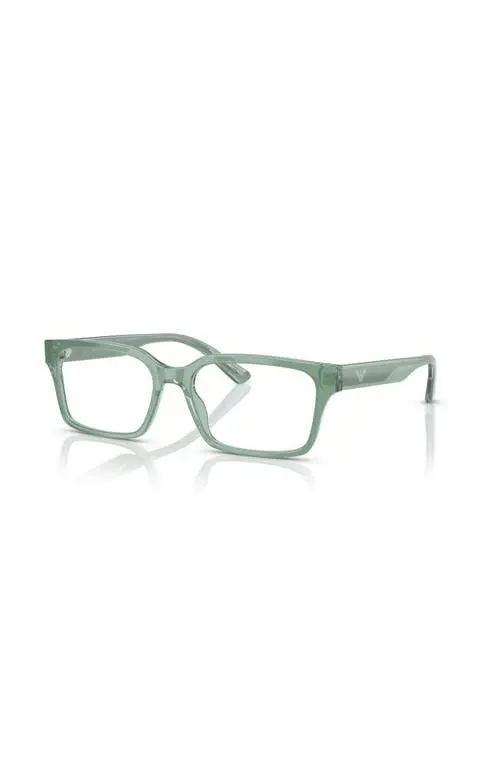 Emporio Armani 55mm Rectangle Optical Glasses - Green