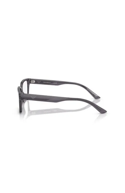 Emporio Armani Rectangle Acetate Eyeglasses - Grey