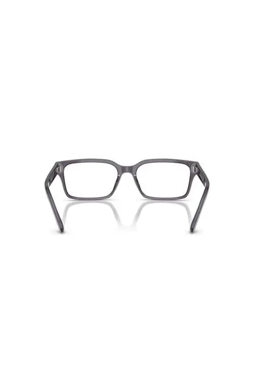 Emporio Armani Rectangle Acetate Eyeglasses - Grey
