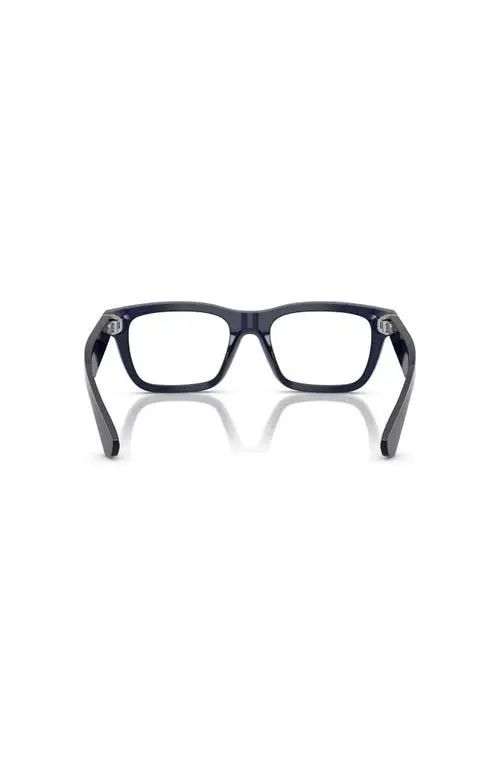 Burberry 51mm Rectangle Eyeglasses - Blue