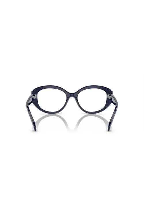 SWAROVSKI 52mm Irregular Eyeglasses - Blue