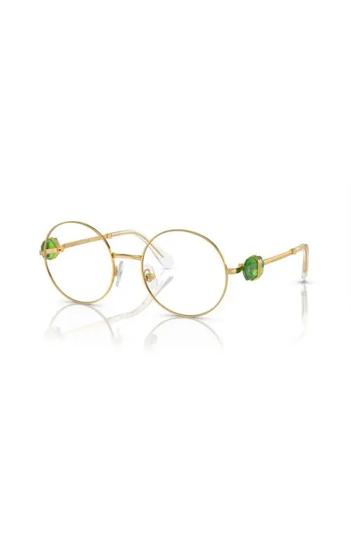 SWAROVSKI 53mm Round Optical Glasses - Gold