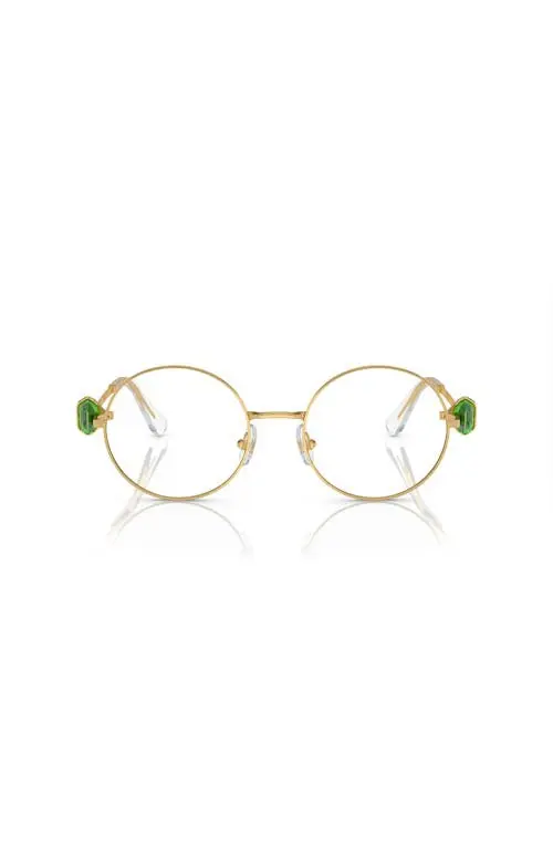 SWAROVSKI 53mm Round Optical Glasses - Gold