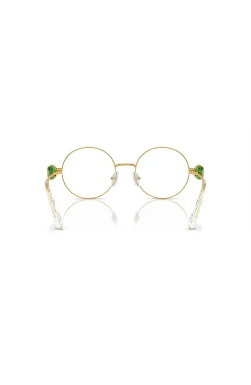 SWAROVSKI 53mm Round Optical Glasses - Gold
