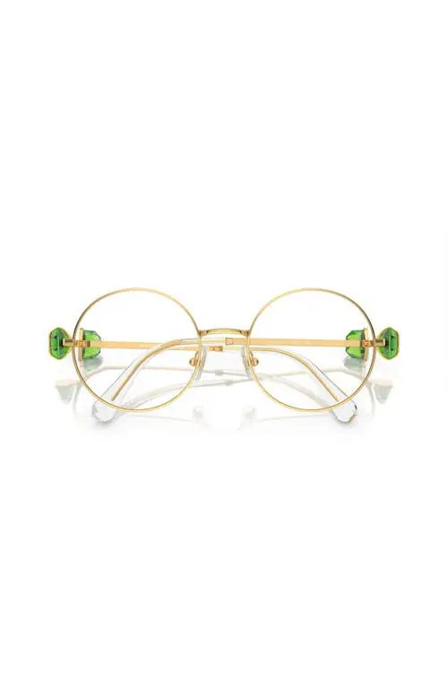 SWAROVSKI 53mm Round Optical Glasses - Gold