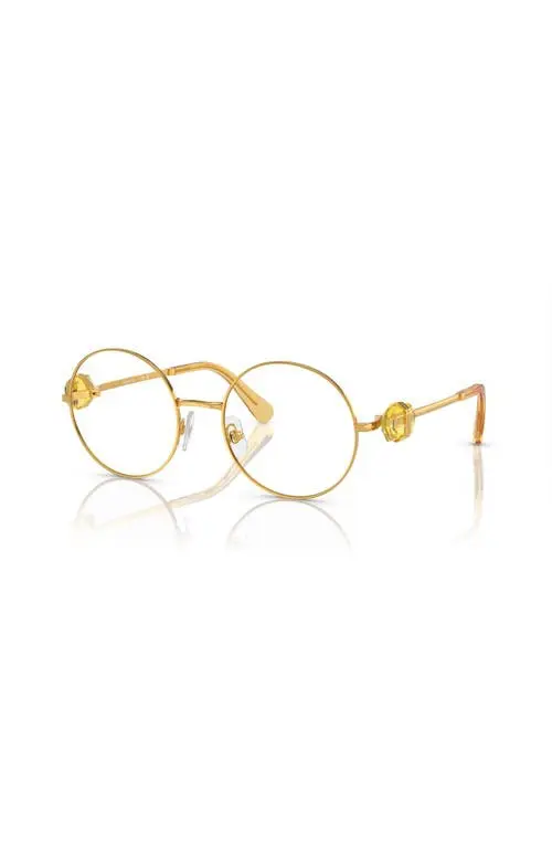 SWAROVSKI 53mm Round Optical Glasses - Yellow