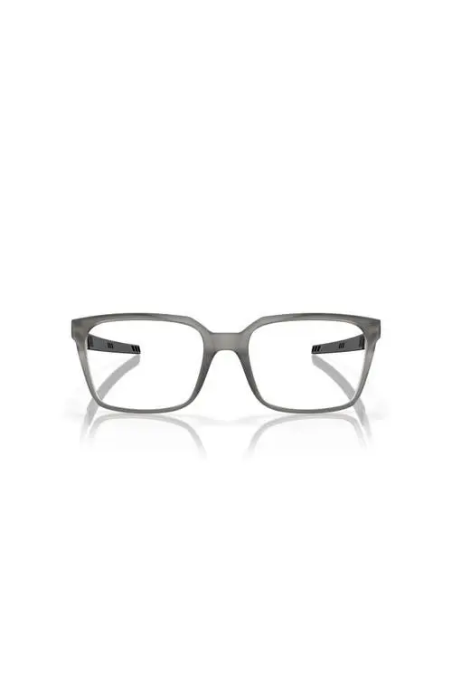 Oakley 55mm Rectangle Full Rim Eyeglasses - Solid Grey