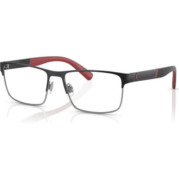 Polo Ralph Lauren 56mm Rectangle Optical Glasses - Black
