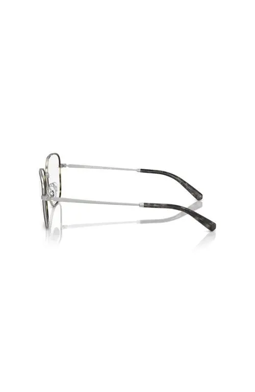 Brooks Brothers Square Full Rim Optical Eyeglasses - Silver