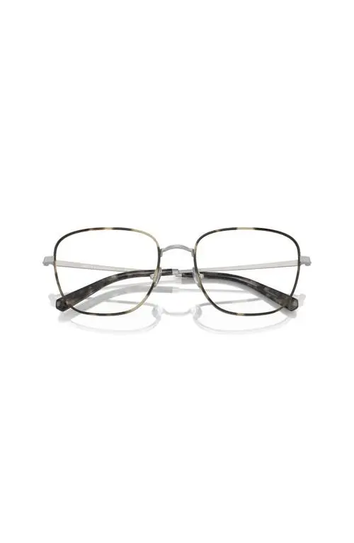 Brooks Brothers Square Full Rim Optical Eyeglasses - Silver