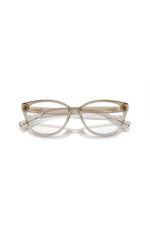 Ralph Lauren 53mm Cat Eye Optical Glasses - Brown