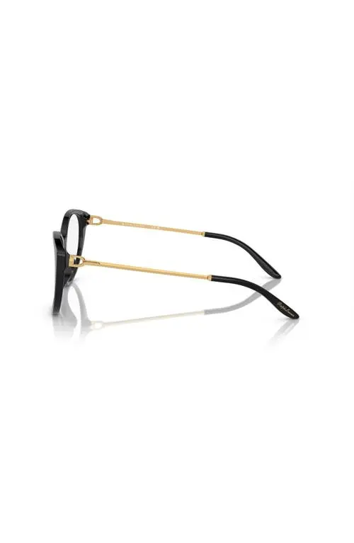 Ralph Lauren 53mm Cat Eye Optical Glasses - Black