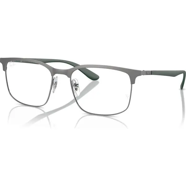 Ray-ban 55mm Square Full Rim Eyeglasses - Grey